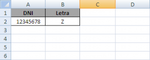 Cómo calcular la letra de nuestro DNI con Microsoft Excel