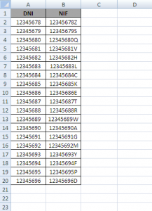 Cómo calcular la letra de nuestro DNI con Microsoft Excel