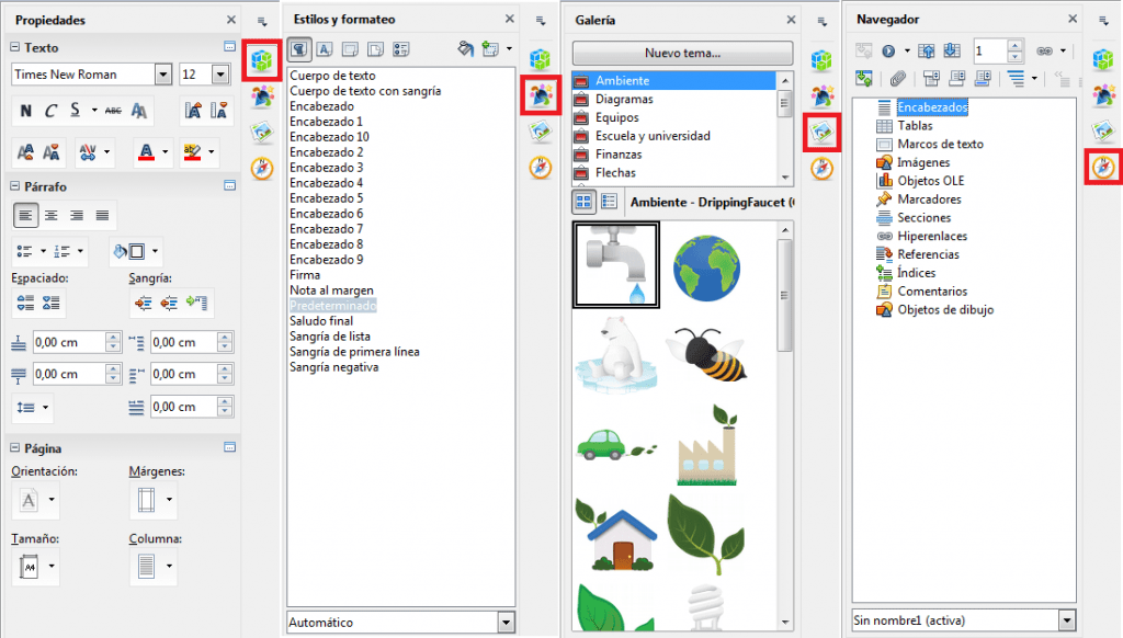 Primeros pasos en OpenOffice Writer